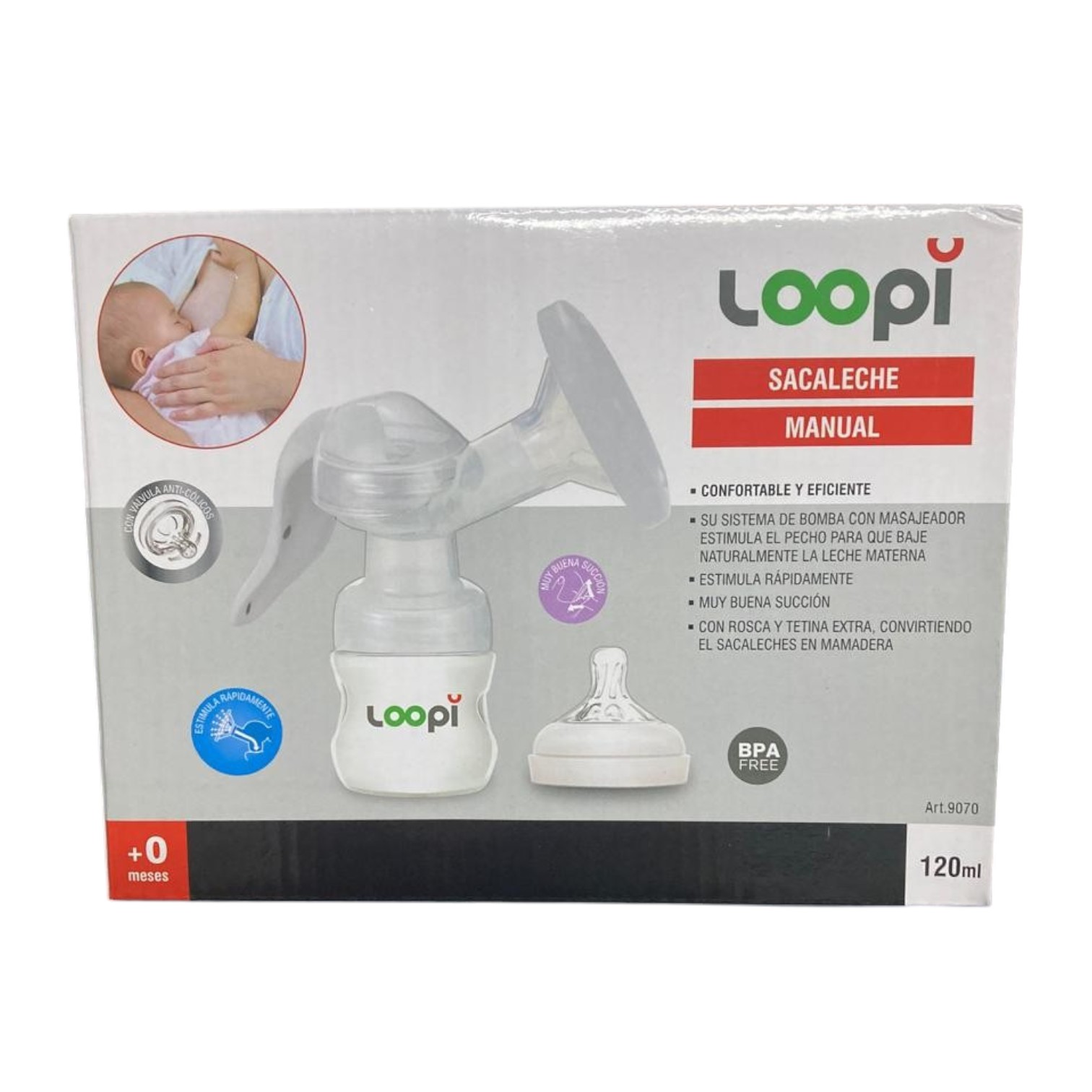 Loopi Sacaleche Manual 120Ml 9070 | Grupo BabyStore